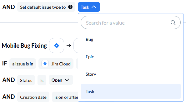 How To Specify Issue Type For New Jira Issues